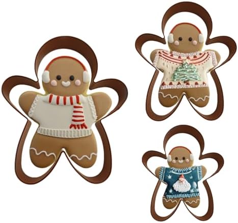 Amazon.com: 3PCs Gingerbread Man Cookie Cutters, Assorted Size 5.12" 4. ...