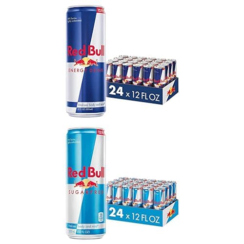 Amazon.com : Bundle of Red Bull Energy Drink, 12 Fl Oz, 24 Cans + Red ...