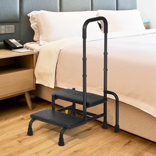 Amazon.com: CRUDATE Step Stool with Handle, 2-Step Stools and ...