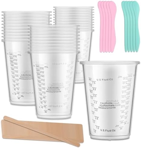 DYOUEN 8 ounces, 240 ml, 30 pieces, mixing cups, 40 pieces, the mixing ...