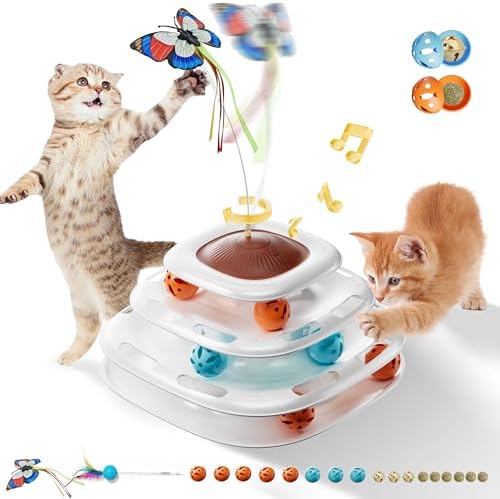 Ficuok 3 in 1 Interactive Cat Toys,Auto Relief Kitten Toys360 ...