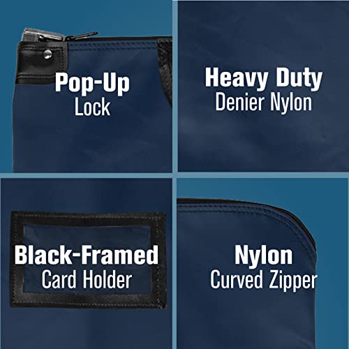 Snapklik.com : BankSuppliesHIPAA Locking Courier Bags Navy Blue 19W X ...