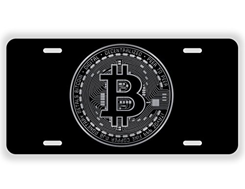 Bitcoin Blockchain Cryptocurrency Coin Laser Etched License Plate Gold ...