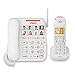 VTech CareLine SN5147 Amplified Corded/Cordless Senior Phone System ...