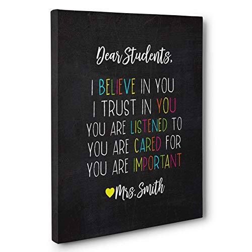Amazon.com: Dear Students Classroom Canvas Wall Art : Handmade Products