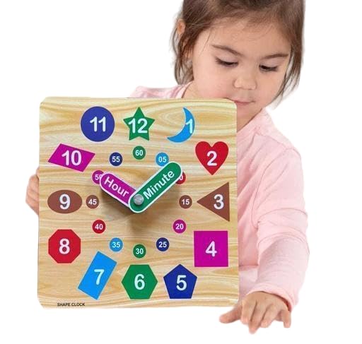 Buy Montessori Learning Timing with Clock Dummy Wooden Watch Toy with ...