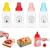 YUXIANLB 4Pcs Mini Ketchup Bottles, 25ml Small Condiment Squeeze ...