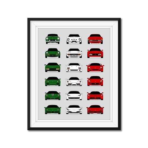 Amazon.com: Custom Car Posters Handmade Poster compatible with Ferrari ...