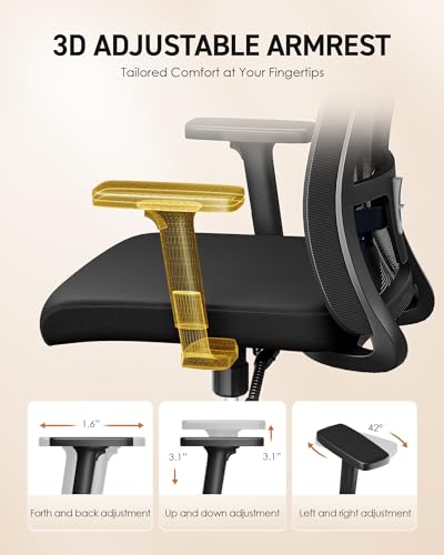 Snapklik.com : Office Chair Ergonomic Desk Chairs - Tilt Lock At Any ...
