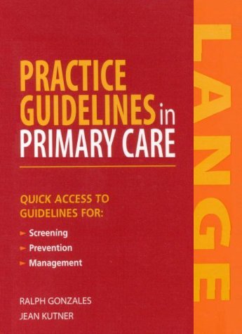 Buy Practice Guidelines in Primary Care (Pocket Guidelines for Primary ...