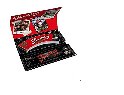 Rolling Paper SMOKING Deluxe Luxury Pack with CONICAL Tips (Pack of 1 ...