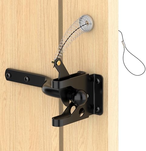 Amazon.com: JZVXX Gate Latch with Spring Cable Pull for Fence Gate ...