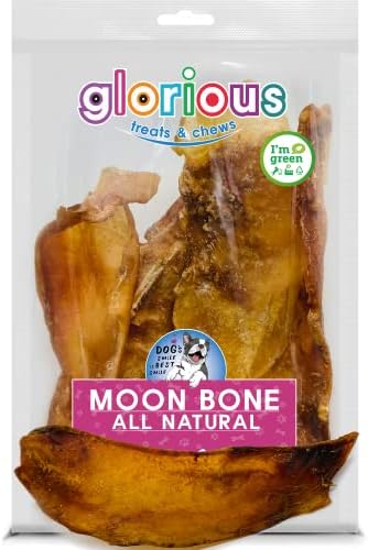 All Natural Dog Chew Moon Bone, (3 Count), The Product Is Long Lasting ...
