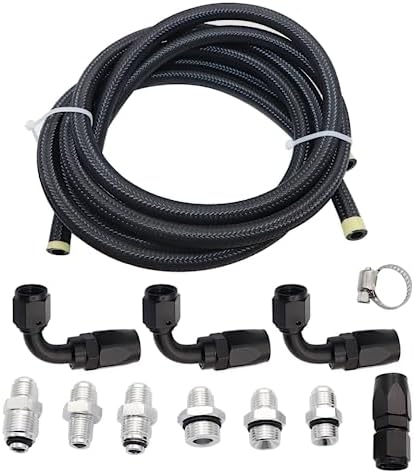 Amazon.com: NLQR Universal Power Steering Pump Hose Kit Swap Pressure ...