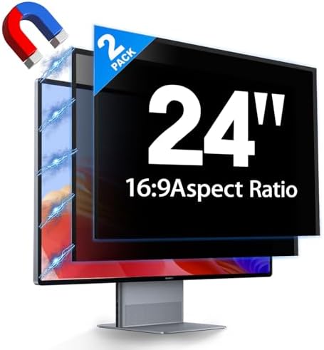 JEAPKA 2 Pack Hidden Design Magnetic Computer Privacy Screen 24 inch ...