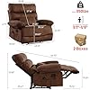 Amazon.com: HOMYEDAMIC Oversized Recliner Chair, Plus Size 28 inch ...