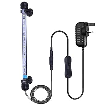 VARMHUS Submersible LED Aquarium Light, 28 cm Underwater Fish Lamp Waterproof Aquarium Lighting ...