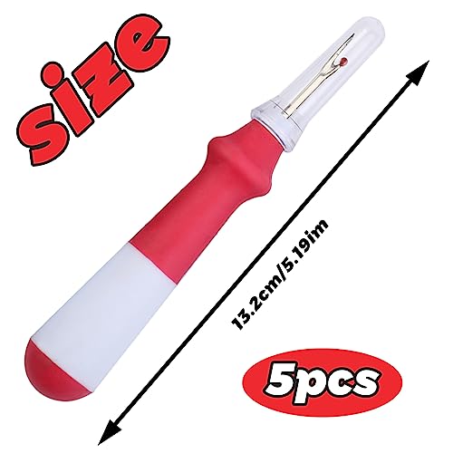 Snapklik.com : 5 Pcs Ergonomic Grip Seam Ripper, Seam Ripper Set, Red ...