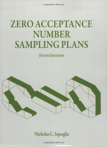 Zero Acceptance Number Sampling Plans, Fifth Edition: Nicholas L ...