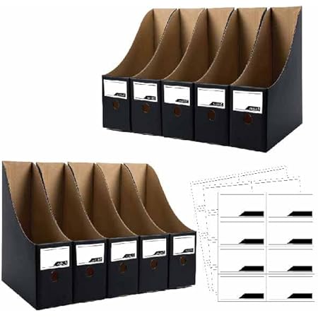 Amazon.com: Simple Houseware White / Black Magazine File Holder ...