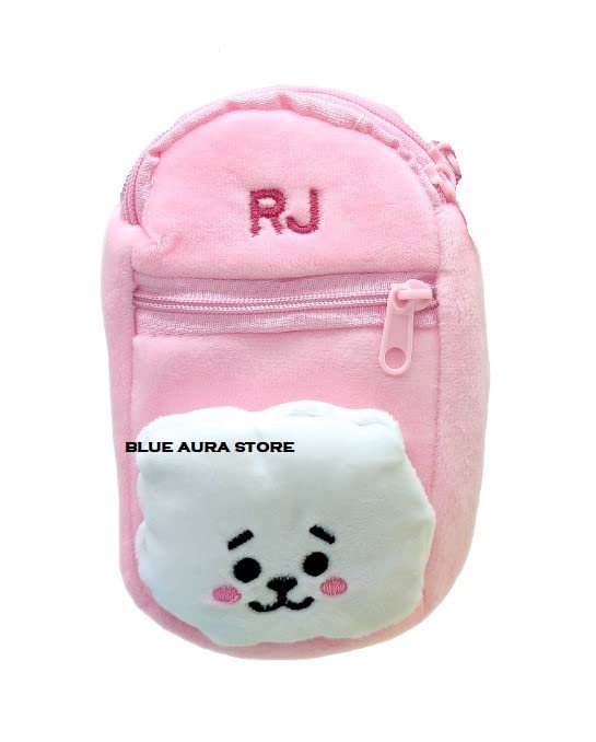 Blue Aura BT21 BTS RJ Pouch For Headphone,Money Other Accessories Pouch ...