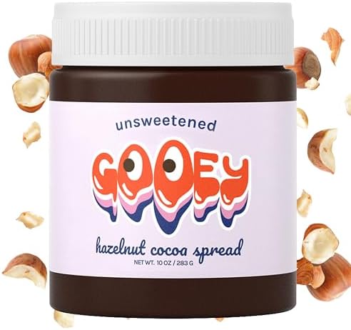 Amazon.com : Gooey Unsweetened Hazelnut Cocoa Spread, Better-for-you ...