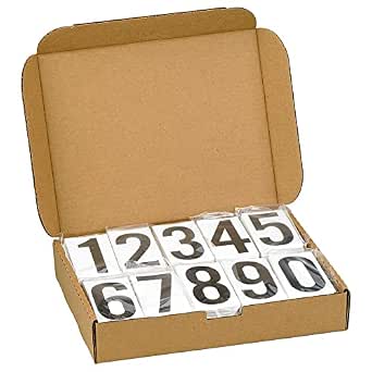 Placard Vinyl Numbering Kit - 3.5" H Permanent Adhesive White-Back ...