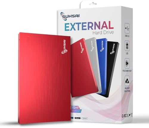 SUHSAI External Portable Hard Drive 200GB USB 2.0 HDD Storage and ...