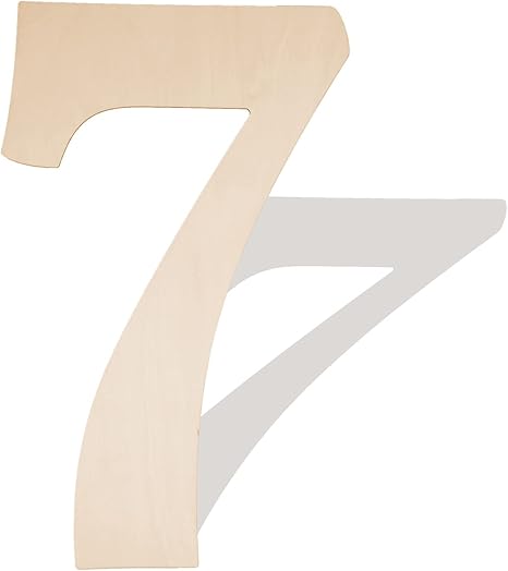 Amazon.com: 17 Inch Large Wooden Numbers, Blank Wooden Number 7 Shape ...