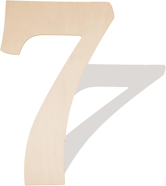 Amazon.com: 14 Inch Large Wooden Numbers, Blank Unfinished Wooden ...