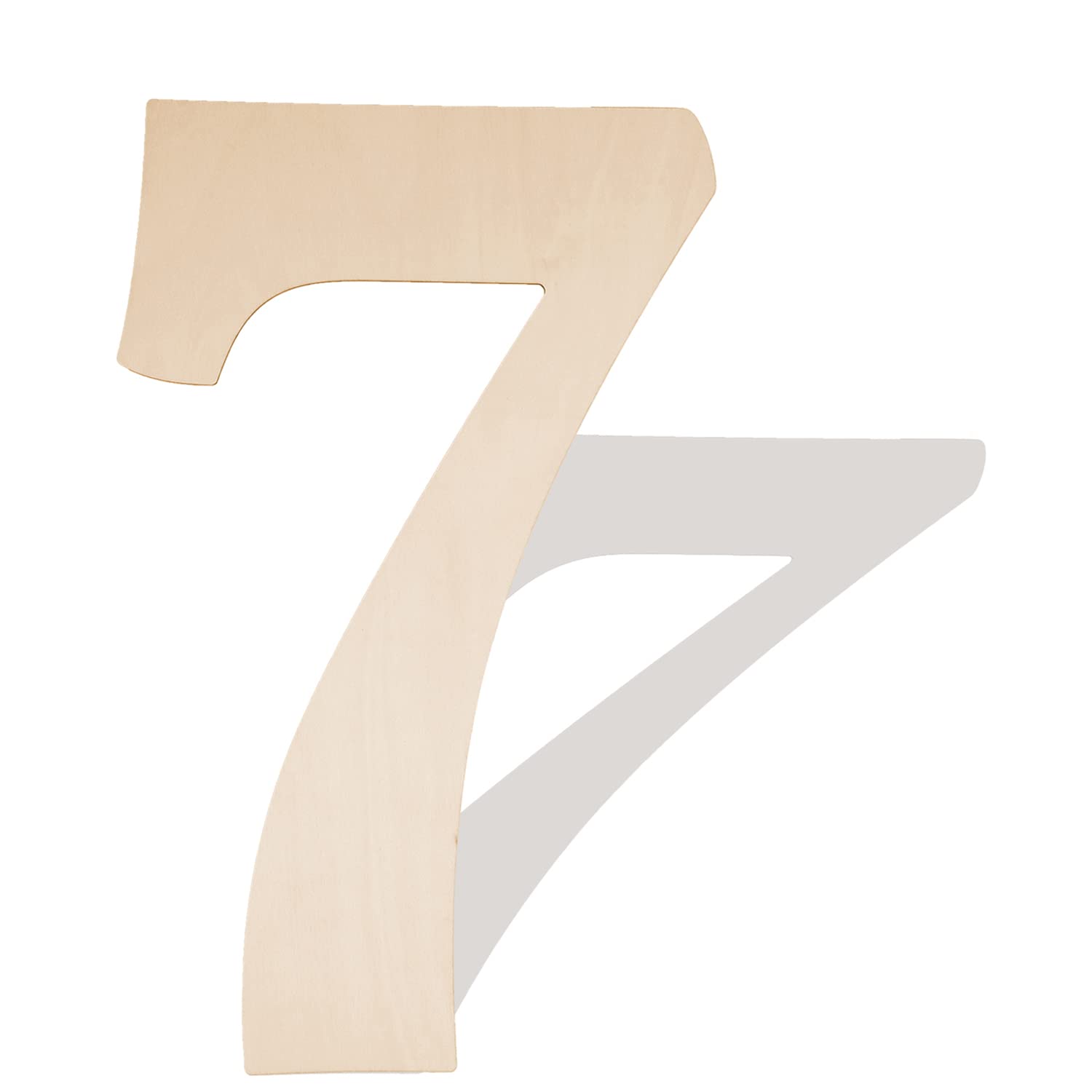 Amazon.com: 17 Inch Large Wooden Numbers, Blank Wooden Number 7 Shape ...
