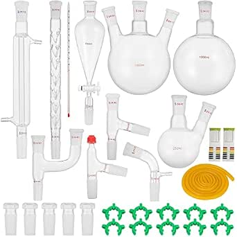 VEVOR Laboratory Glass Set 3.3 (GG-17), Laboratory Glass Kit with ...