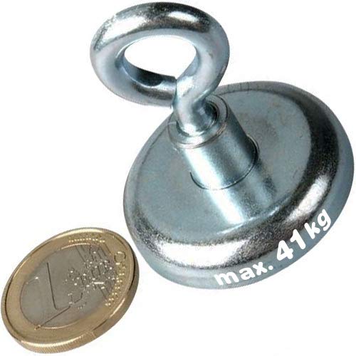 Eyebolt Magnets Pot Magnet with Eyelet Ø 36 mm Neodymium (NdFeB ...