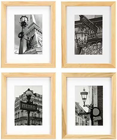 Amazon.com - ONE WALL Tempered Glass 8x10 Picture Frame Solid Wooden ...