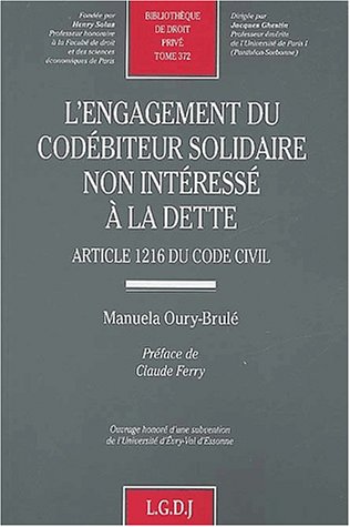 Amazon.in: Buy L'engagement du codebiteur solidaire non interesse a la ...