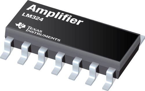 TEXAS INSTRUMENTS LM324AN/NOPB OP AMP, 1MHZ, 0.5V/uS, DIP-14 (1 piece ...