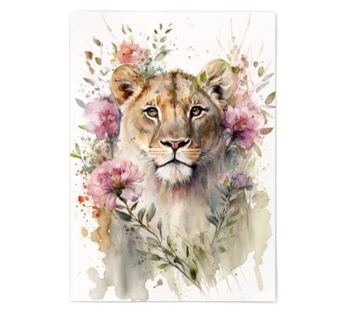 Amazon.com: Lioness Wall Art - Lioness Wall Decor - Lioness Print ...