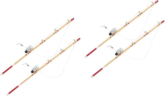Amazon.com: Dollhouse Fishing Rod 4 PCS Miniature Fishing Poles for ...