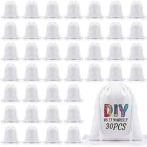 Amazon.com: 100 Pcs Sublimation Drawstring Bags Bulk White Blank ...
