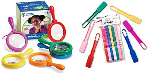 Learning Resources Jumbo Magnifiers + Magnetic Wands | Exploration Play ...