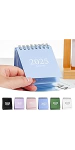 Amazon.com : Mini Desk Calendar 2025, Small Monthly Desktop Calendar ...