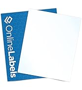 Amazon.com : Pastel Blue Sticker Paper, 100 Sheets, 8.5 x 11 Full Sheet ...