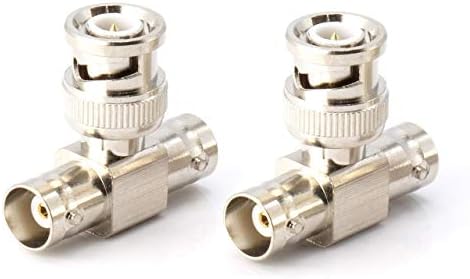 Amazon.com: BNC T Adapter - T-Shaped Coax Splitter - 1 Male Port to 2 Female Ports, Coaxial ...
