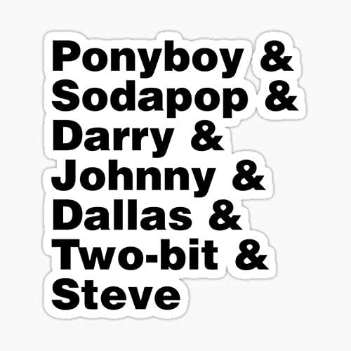 Amazon.com: The Outsiders - Full Character List Sticker - Sticker ...