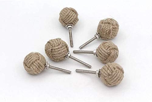 Amazon.com: RII 10 Rope Doorknobs Nautical Twisted Decorative Jute ...