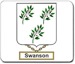 Amazon.com : Swanson Family Crest Coat of Arms Mouse Pad : Office Products