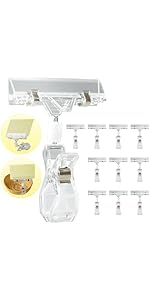 Amazon | Webirth ポップクリップ 【自立タイプで卓上でも使える】 POP 値札 クリップ スタンド 店舗 展示 表示 ディスプレイ サインホルダー popスタンド 店舗看板用 ...