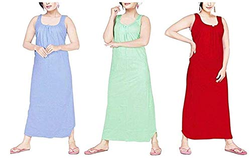 Vibha Womens Hosiery Cotton Full Length Camisole, Long Inner wear ...