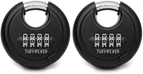 Tuff4ever Combination Padlock Outdoor Heavy Duty Waterproof Disc ...