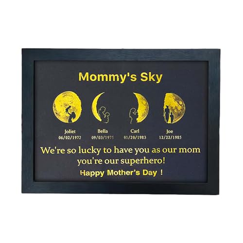 Amazon.com: Annrad Personalized Mothers Day Moon Phase for Mother's Day ...